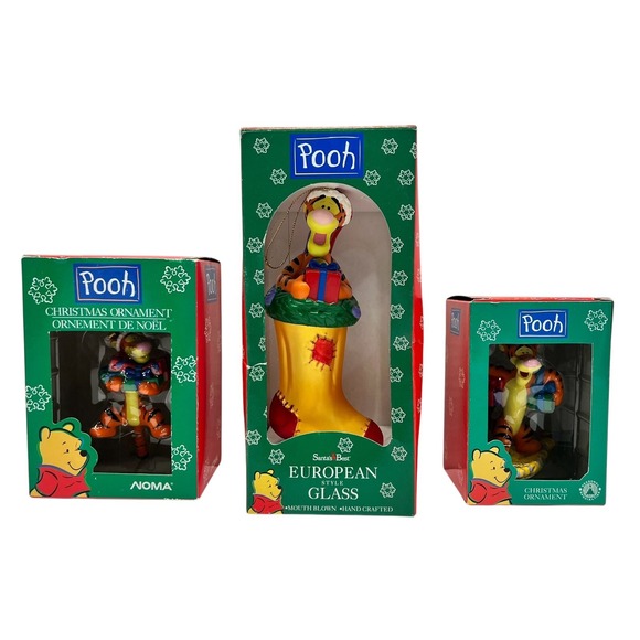 Hallmark | Holiday | 3 Vintage Tiger Christmas Ornament Winnie The Pooh ...